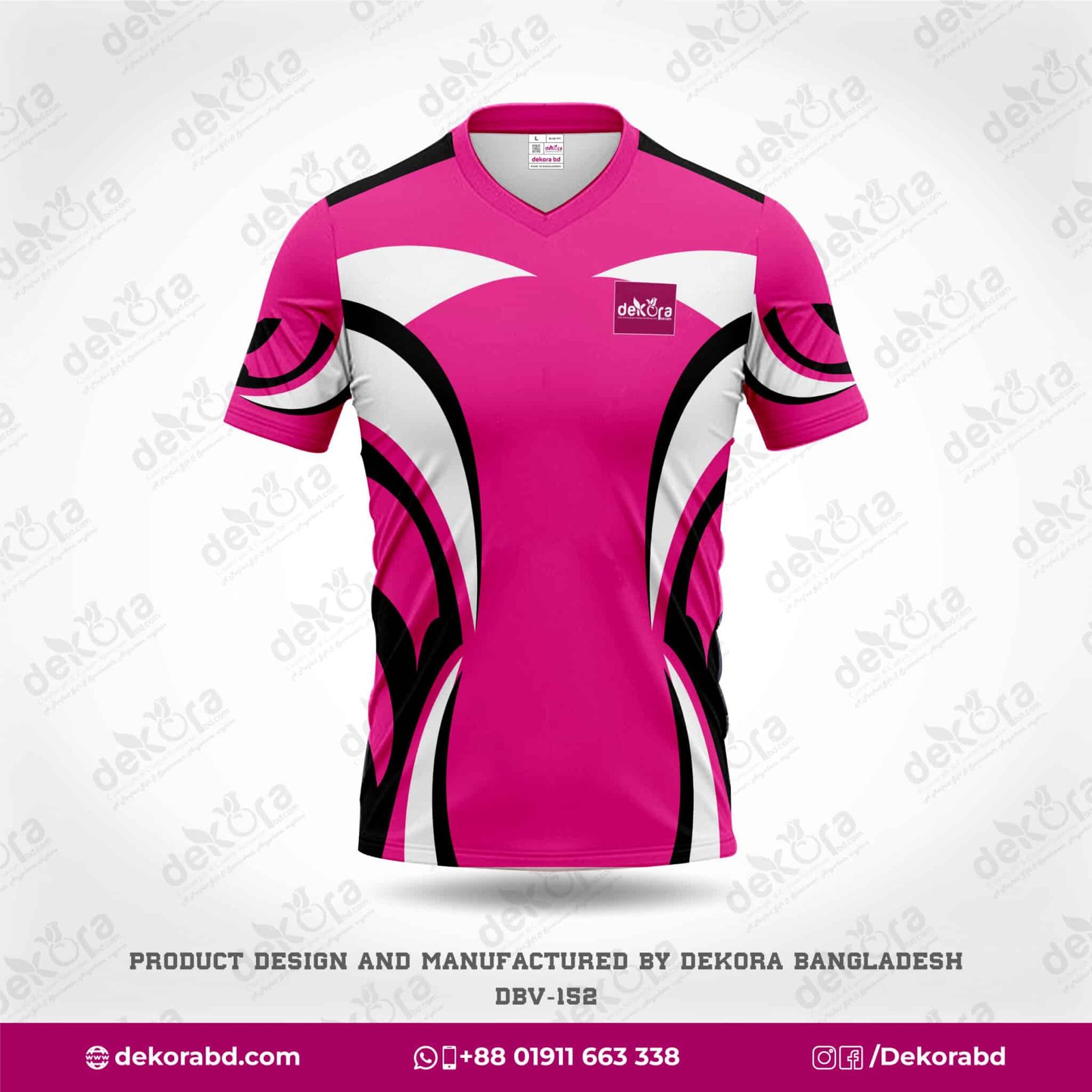 V-Neck Customized Sublimation Sports Jersey | Dekora BD